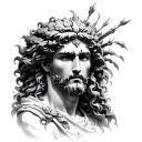 Black and Grey "Greek Mythology God" Tattoo - BlackInk AI