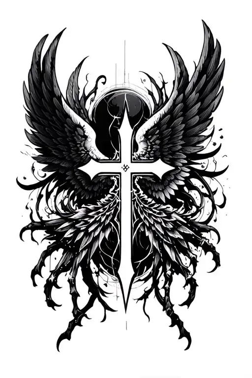 125+ Cyber Sigilism Cross Tattoo Ideas in 2025 - BlackInk AI