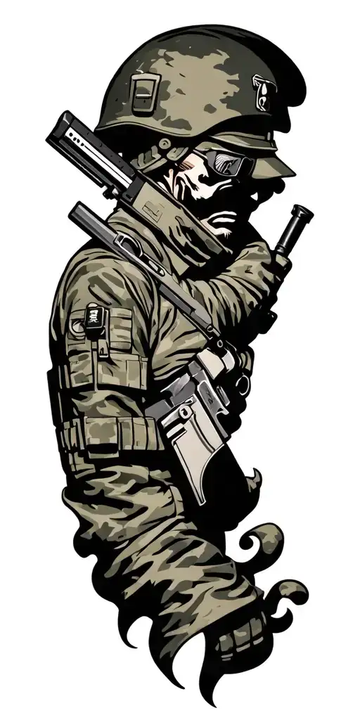 131+ Military Full Sleeve Tattoo Ideas - BlackInk AI