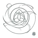 Minimalist "Water Tribe Symbol From Avatar" Tattoo - BlackInk AI