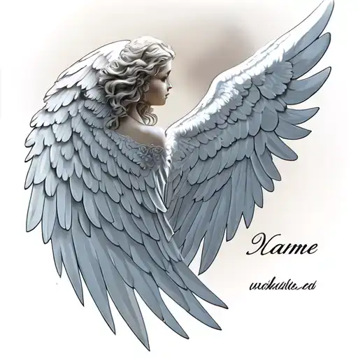 717+ Name With Angel Wings Tattoo Ideas in 2025 - BlackInk AI