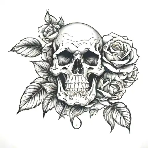 21686+ Rose And Skull Tattoo Ideas in 2025 - BlackInk AI
