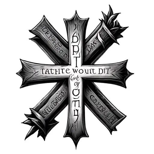 2239+ Cross With Words Tattoo Ideas in 2025 - BlackInk AI