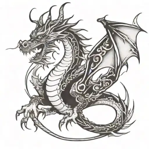 3847+ Black Dragon Tattoo Ideas - BlackInk AI