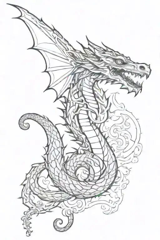 3844+ Black Dragon Tattoo Ideas - BlackInk AI