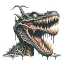 Realism "Venom Drips From The Snake's Fangs" Tattoo - BlackInk AI