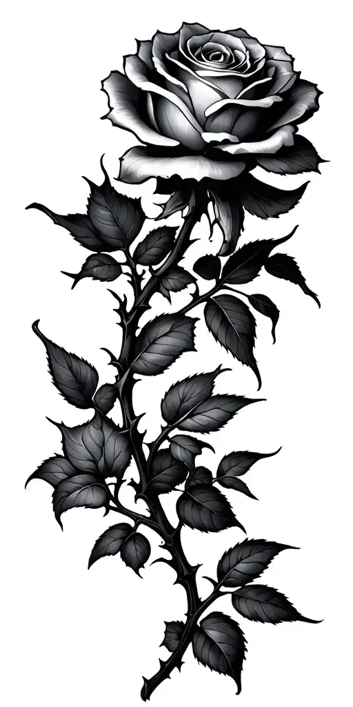 4977+ Rose Thorns Tattoo Ideas - BlackInk AI