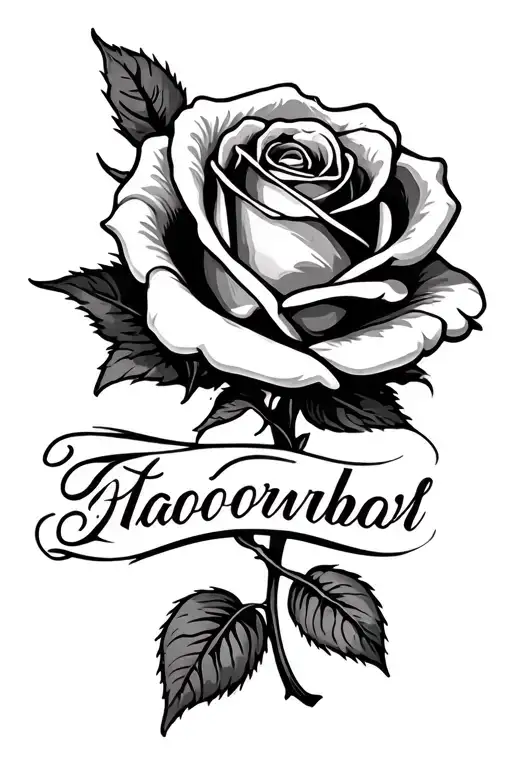 6638+ Rose And Name Tattoo Ideas - BlackInk AI