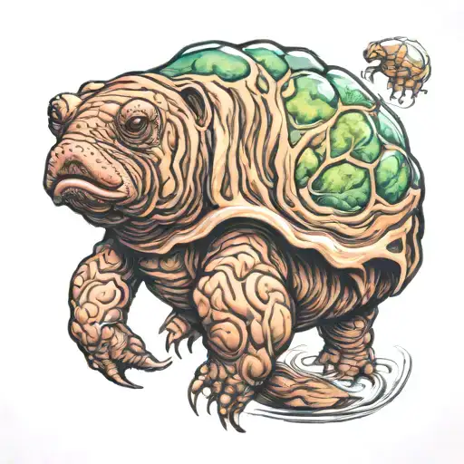 Surrealism "Tardigrade" Tattoo - BlackInk AI