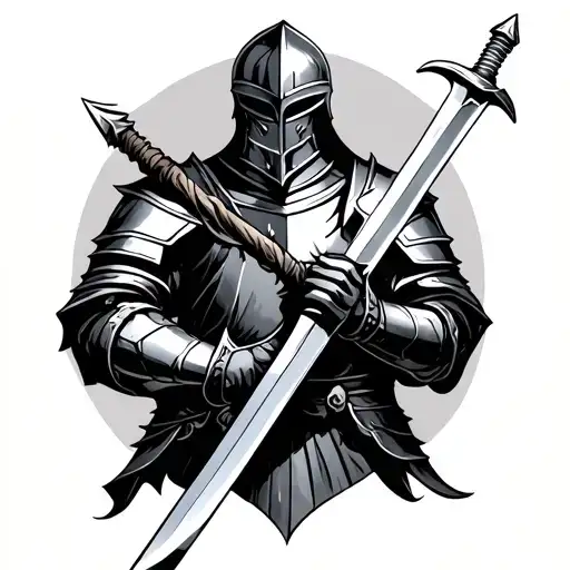 1229+ Knight Holding Sword Tattoo Ideas in 2025 - BlackInk AI