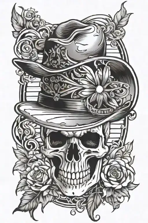 Black and Grey "Western" Tattoo - BlackInk AI