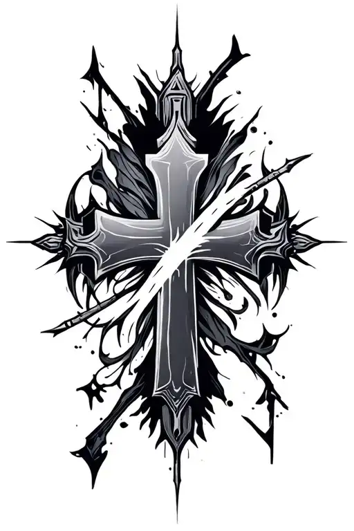 125+ Cyber Sigilism Cross Tattoo Ideas in 2025 - BlackInk AI