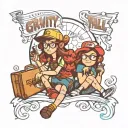 Gravity Falls Tattoo Dipper And Mabel... Temporary Tattoo - BlackInk AI
