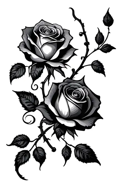 4909+ Rose With Vines Tattoo Ideas in 2025 - BlackInk AI