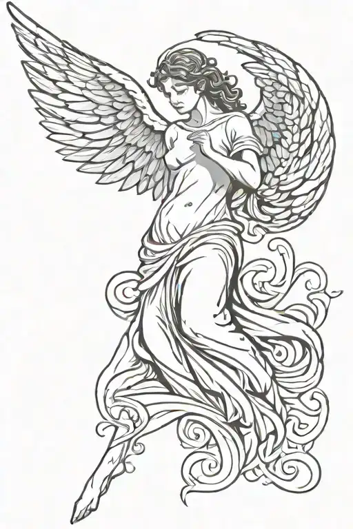 2044+ Flying Angel Tattoo Ideas in 2025 - BlackInk AI