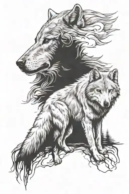 918+ White Wolf Tattoo Ideas - BlackInk AI