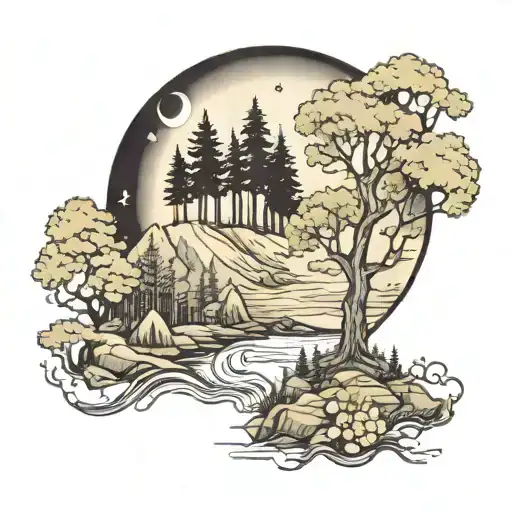 2930+ Forest Moon Tattoo Ideas - BlackInk AI