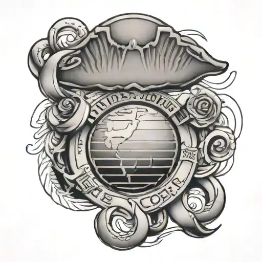 1104+ Marine Corp Tattoo Ideas - BlackInk AI