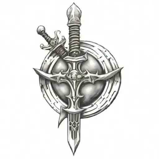 2506+ Sword And Shield Tattoo Ideas in 2025 - BlackInk AI