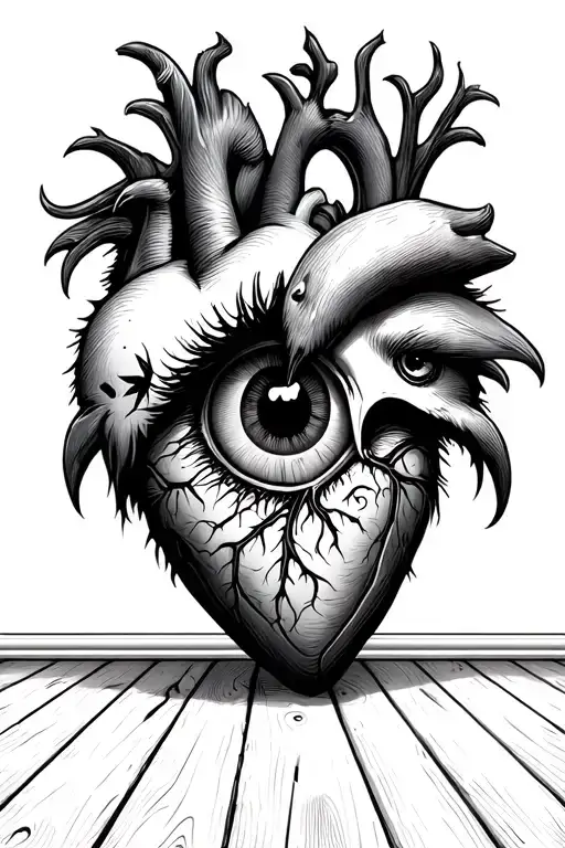 Black and Grey "The Tell-tale Heart By Edgar Allan Poe...." Tattoo ...