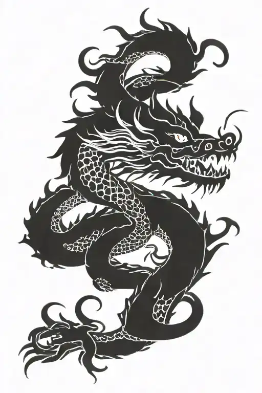 3844+ Black Dragon Tattoo Ideas - BlackInk AI