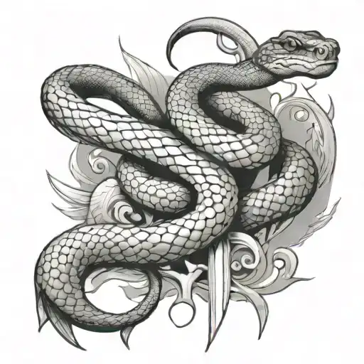 950+ Snake Around Sword Tattoo Ideas in 2025 - BlackInk AI