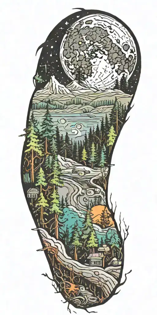 2930+ Forest Moon Tattoo Ideas - BlackInk AI