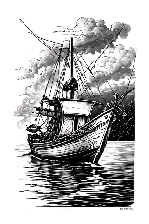 1117+ Fishing Boat Tattoo Ideas in 2025 - BlackInk AI