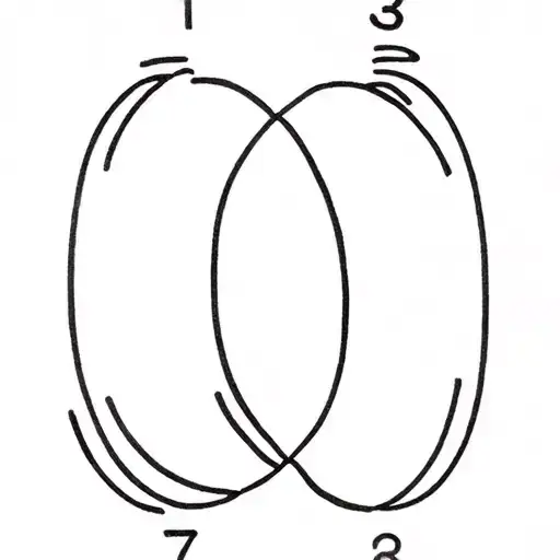 Minimalist "Rings With Numbers" Tattoo - BlackInk AI