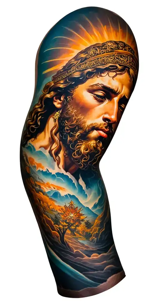 208+ Christian Full Sleeve Tattoo Ideas - BlackInk AI