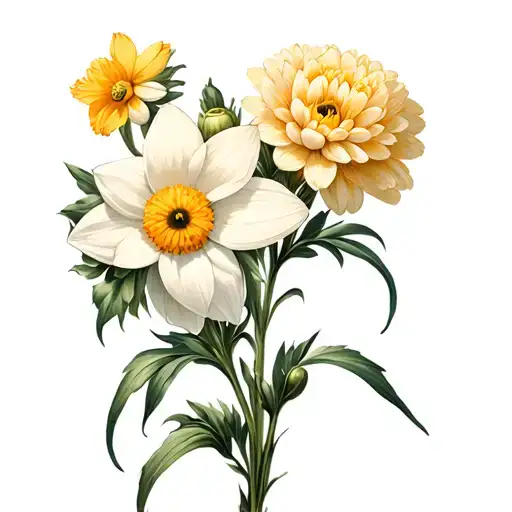 1306+ Marigold And Daffodil Tattoo Ideas in 2025 - BlackInk AI