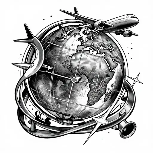 4,223+ Globe Tattoos in 2026 - BlackInk AI