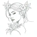 Minimalist "Renee Rapp Tattoo Design" Tattoo - BlackInk AI