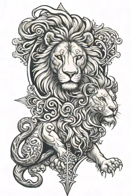 3096+ Lion Cross Tattoo Ideas - BlackInk AI
