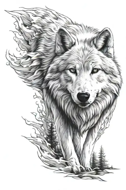 918+ White Wolf Tattoo Ideas - BlackInk AI
