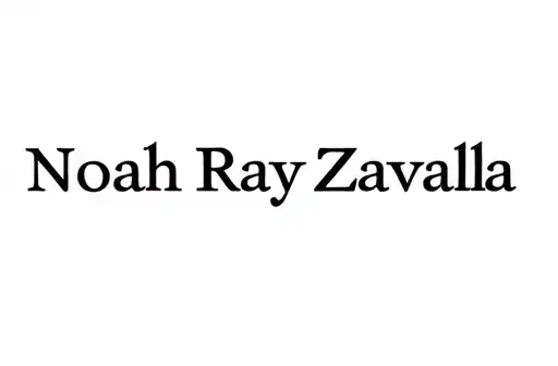 Cursive Font ""Noah Ray Zavala"" Tattoo - BlackInk AI