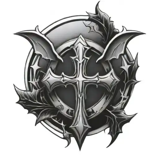 125+ Cyber Sigilism Cross Tattoo Ideas in 2025 - BlackInk AI