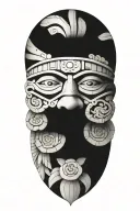 Realism "Azteca" Tattoo - BlackInk AI
