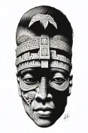Realism "Azteca" Tattoo - BlackInk AI