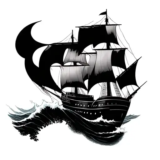 957+ Ship In Waves Tattoo Ideas - BlackInk AI