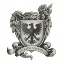 Black and Grey "Shepard Family Coat Of Arms" Tattoo - BlackInk AI