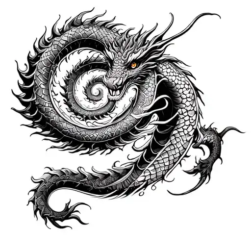 155+ Spiral Dragon Tattoo Ideas in 2025 - BlackInk AI