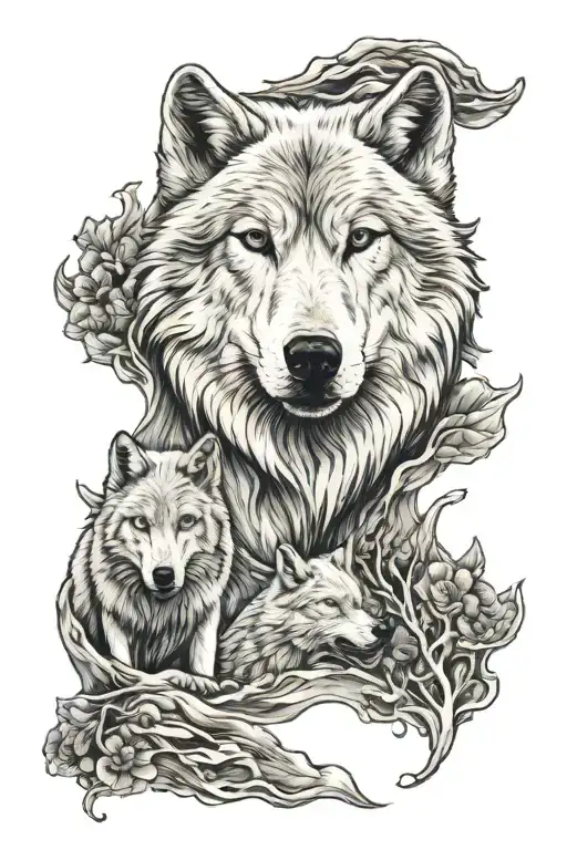 918+ White Wolf Tattoo Ideas - BlackInk AI