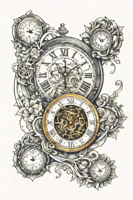 1435+ Roman Numeral Clock Tattoo Ideas - BlackInk AI