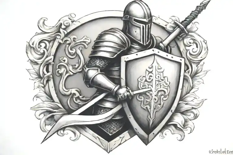 635+ Knight Shield Tattoo Ideas - BlackInk AI