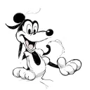 Sketch "Goofy Tattoo Design" Tattoo - BlackInk AI