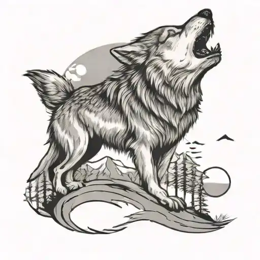 6419+ Wolf Howl Tattoo Ideas - BlackInk AI