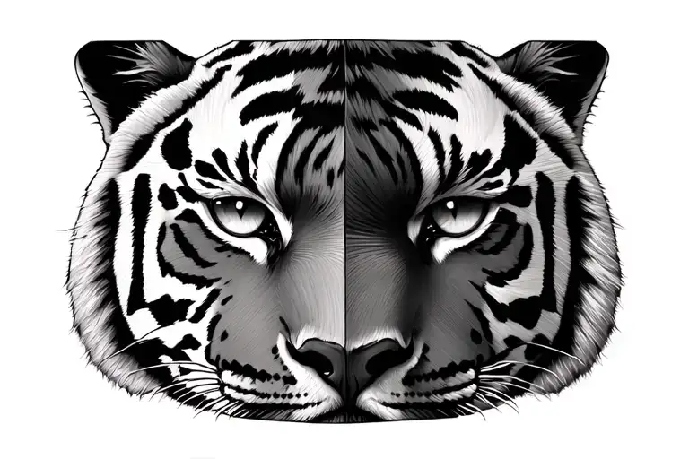 214+ Half Tiger Face Tattoo Ideas in 2025 - BlackInk AI