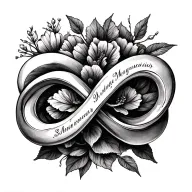 Realism "Infinity Symbol With Names" Tattoo - BlackInk AI