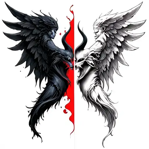 62+ Angel Vs Devil Tattoo Ideas in 2025 - BlackInk AI